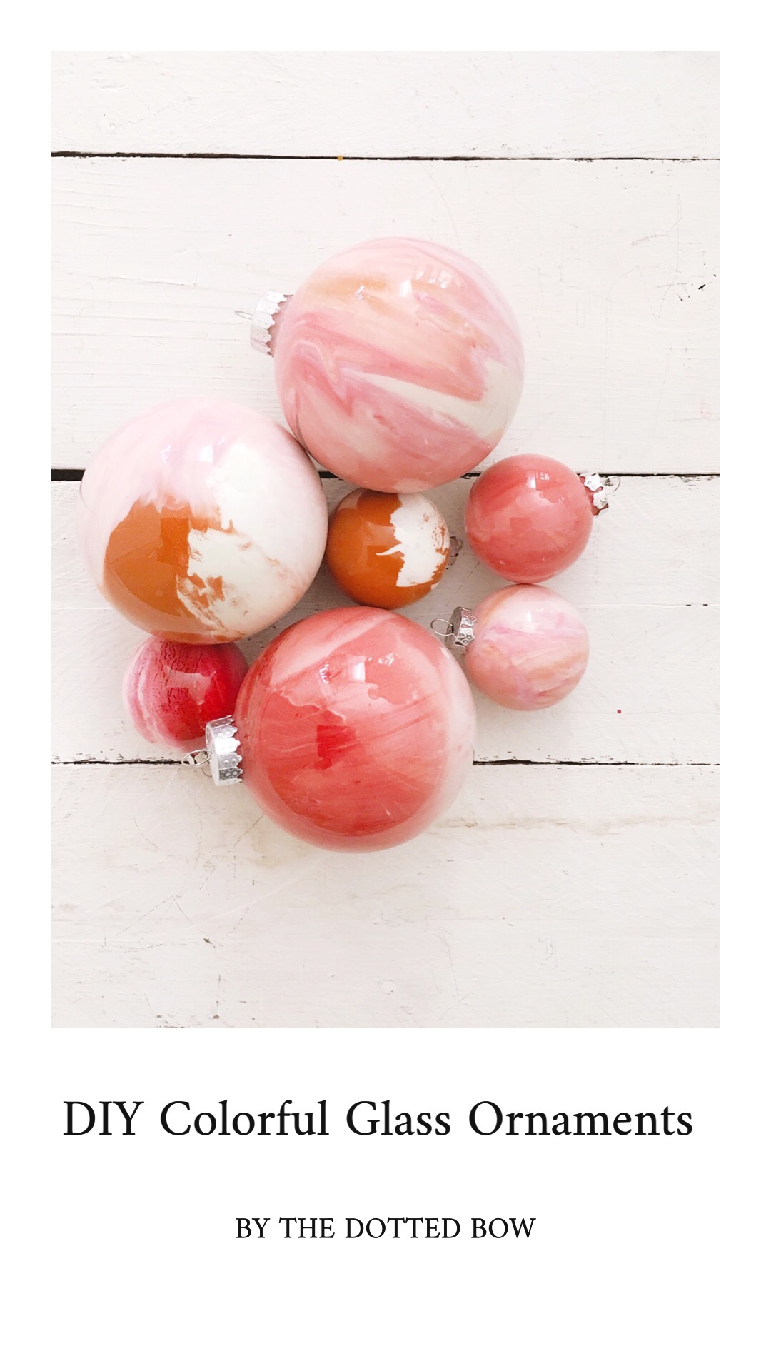 DIY Colorful Glass Ornaments – the dotted bow